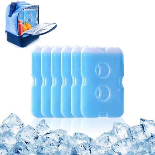 Ice Packs 6Pcs Slim Cool Cooler Quick Freeze Reusable Long Lasting Cool ...