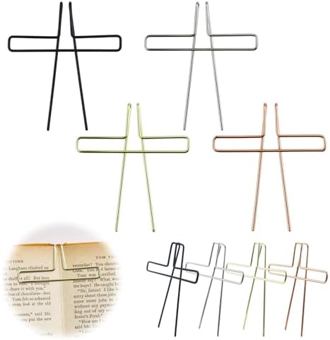 YETOOME 4-Pack Metal Book Clip, Gold, Silver, Rose Gold, Black ...