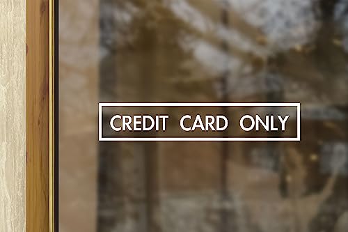 Amazon.com: ZLKAPT Credit Card Only Vinyl Decal - White, 3"x13 ...