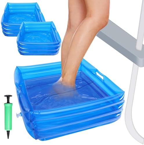 Amazon.com: 2 Pack Inflatable Pool Foot Bath Basin-Folding Pool Foot ...