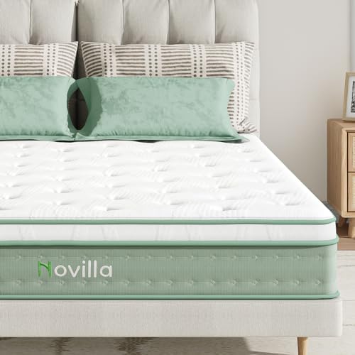 Amazon.com: Novilla King Size Mattress, 10 Inch Hybrid Mattress in a Box, Gel Memory Foam ...