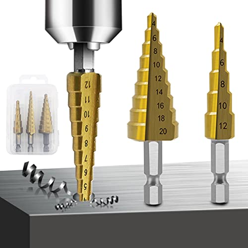 3pcs Titanium Step Bit Set For | Lowpi
