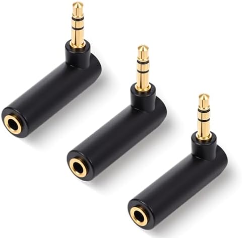 Amazon.com: EupHHonycs 3 Pack 3.5mm Angle Male to Female Audio Adapter ...