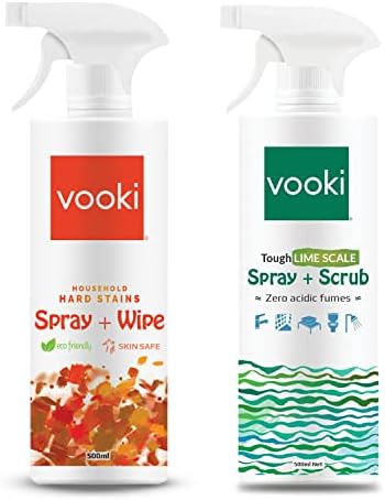 Vooki Eco-Friendly Kitchen Cleaning Spray & Lime Scale Remover Combo ...