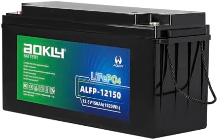Amazon.com: A AOKLY 12V 150Ah Lithium Battery, Deep Cycle LiFePO4 Off ...