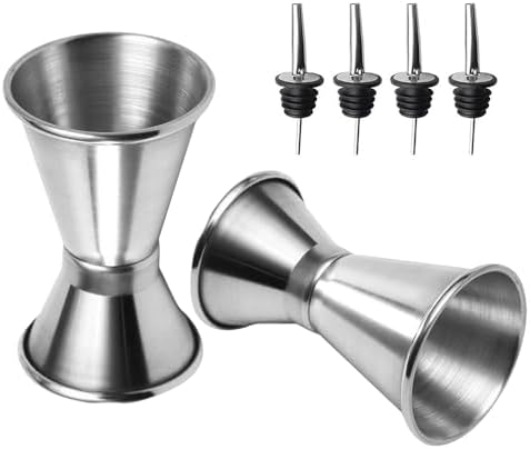 CJBIN Cocktail Messbecher, 2 Stück 1.5cl 3cl Edelstahl Barmaß ...