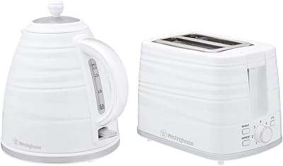1.7L Kettle and 4 Slice Toaster Combo Set - Scandi White: Toasters ...