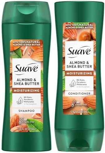 Amazon.com : Suave Shampoo and Conditioner Set, Almond & Shea Butter ...