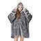 Amazon.com: Topcee Oversized Wearable Sherpa Fleece Blanket Hoodie ...