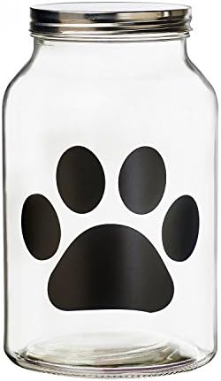 Amazon.com: Amici Home, Stay Wild Glass Canister Square Jar, Dog and ...