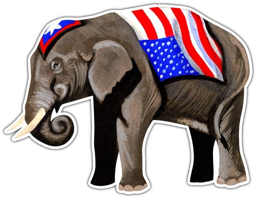 Amazon.com: Republican Party Sticker Elephant Sticker USA Politics ...