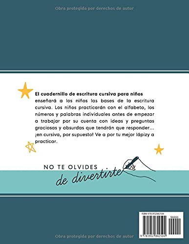 Snapklik.com : El Cuadernillo De Escritura Cursiva Para Ninos: Un Libro ...
