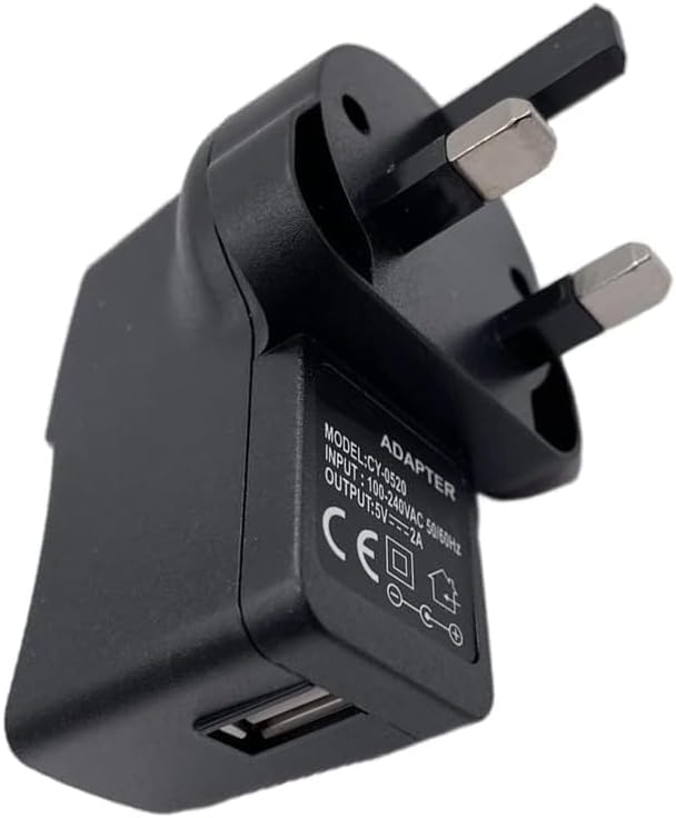 5V 2A 10W Black USB Charger, UK Usb Plug, USB-A Output, 100V-240V Input, for Phone, Tablet ...