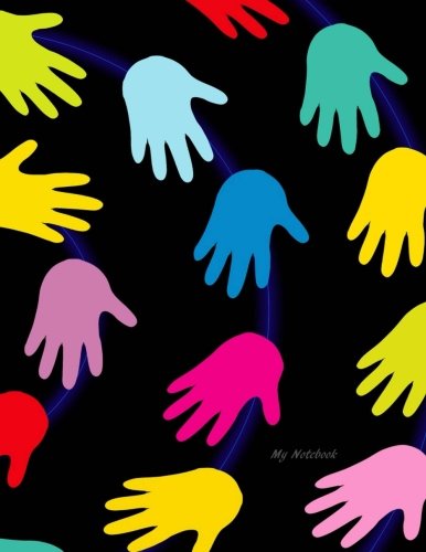 My Notebook: Abstract Hands Design Notebook/Journal with 110 Lined ...