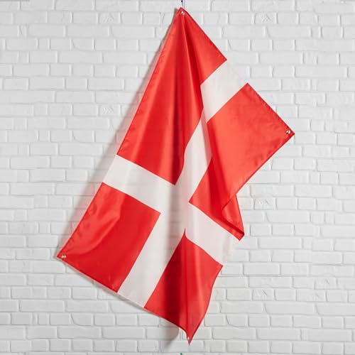 Runesol Denmark National Flag 3×5, 91x152cm, Danmark Dannebrog 4 ...