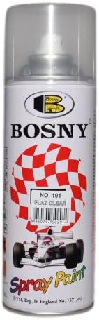 Bosny Aerosol Spray Paint (400 ml, Clear Lacquer Flat - Matte) : Amazon ...
