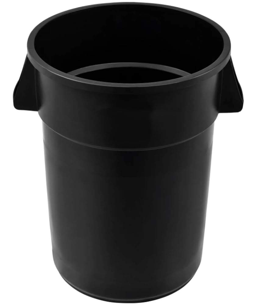 Amazon.com: Round Commercial Trash Can. Waste Container for Home ...