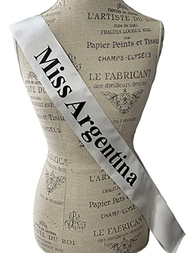 Amazon.com: Miss Argentina across the body pageant sash with adjustable ...