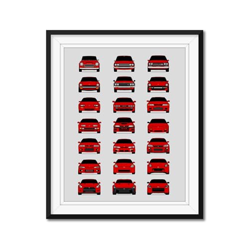 Amazon.com: Custom Car Posters History of Nissan Evolution Print Wall ...