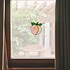 Amazon.com: HAOSUM Peach Decor Stained Glass Window Hangings,Peach ...