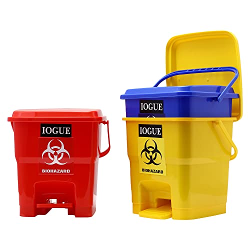 Plastic Bio-Hazard /Bio-Medical Waste Step-On Dustbin (16 L, Blue ...
