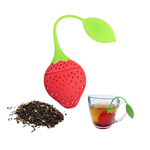 Bluwings Silicone Strawberry Tea Infusers for Loose Leaf Tea, Cute ...