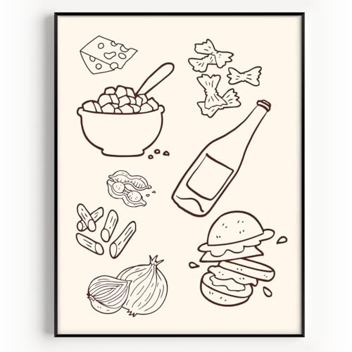Amazon.com: Vintage Kitchen Poster - Food and Drink Decor, Retro Wall ...