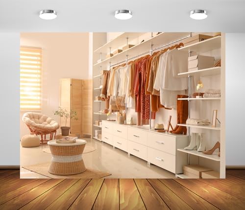 Amazon.com : BELECO 7x5ft Fabric Modern Cloakroom Backdrop Apartment ...