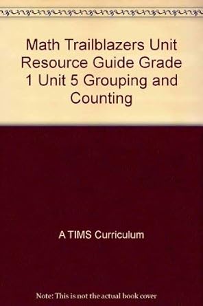Amazon.fr - Math Trailblazers Unit Resource Guide Grade 1 Unit - Livres