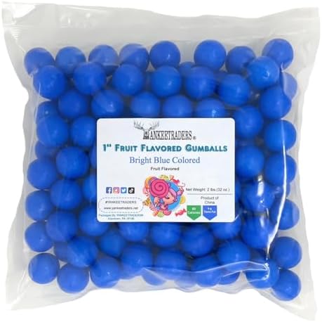 Amazon.com : YANKEETRADERS Bright Green Fruit Flavored Gumballs 1", 2 ...