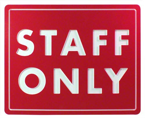 Staff Only Signage Label for Office Use Vinyl Material Size (12x12 ...