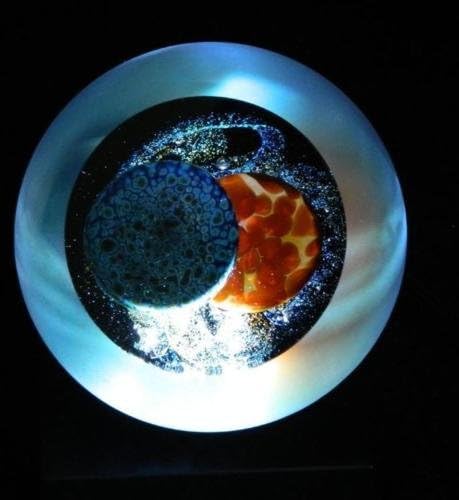 Amazon.com: Glass Eye Studio Celestial Series Solar Eclipse Paperweight ...