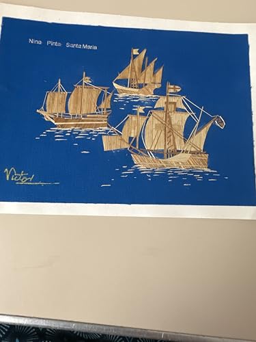 Amazon.com: Columbus tall ships. Nina Pinta Santa Maria Handmade art ...