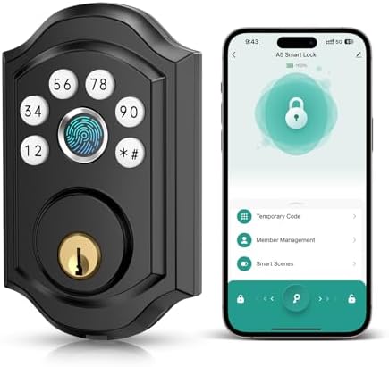 Amazon.com: MENDANS Keyless Entry Door Lock-Deadbolt Smart Lock, Fingerprint Combination Lock ...