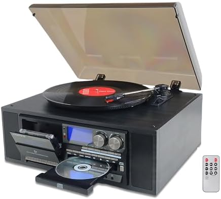 Amazon.com: DIGITNOW Bluetooth Record Player Turntable with Stereo ...