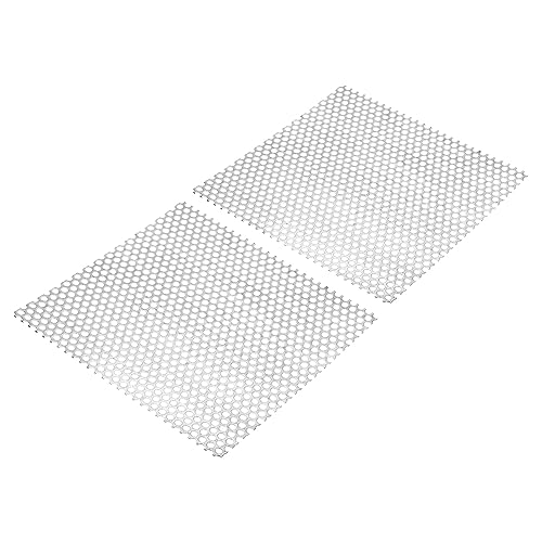 PATIKIL 11.8″ x 11.8″ 304 Stainless Steel Perforated Sheet, 2pcs 0.32 ...