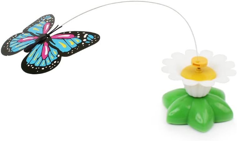 Hperu pet toys Electric Rotating Butterfly Cat Toys Two Flashing ...