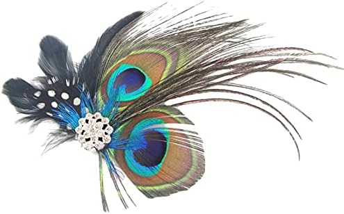 Amazon.com : Women Girls Peacock Feather Hair Clip Retro Wedding ...