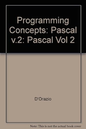 Programming Concepts 2 – Pascal: v.2 : D′Orazio: Amazon.in: Books
