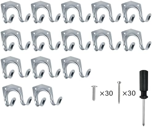 Covlongyu 15 Pack Tool Hanger Hooks,Wall Mount Garage Garage Shed Hooks ...