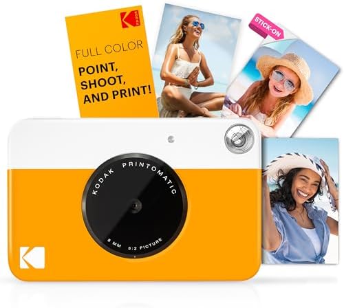 Kodak PRINTOMATIC Digital Instant Print Camera (Yellow), Full Color ...