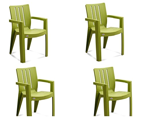 Supreme Kent Chairs(Green) Set of 4 by 4 u Enterprises : Amazon.in ...