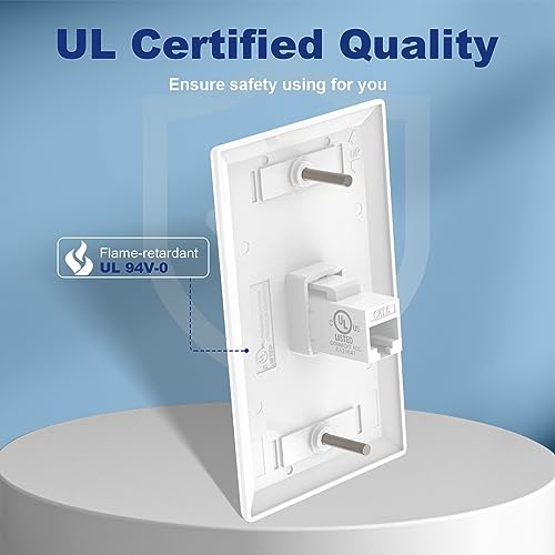 Outlet Extender Cat 6 Ethernet Wall Plate 6 Ports Female To Female ...