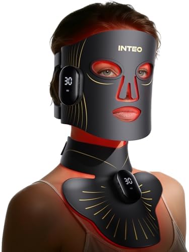 Amazon.com: Red Light Therapy for Face and Neck, 4 Modes Cordless Face ...
