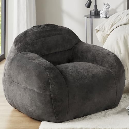 Amazon.com: MAXYOYO Giant Bean Bag Chair with Pillow,Fuzzy Fabric ...