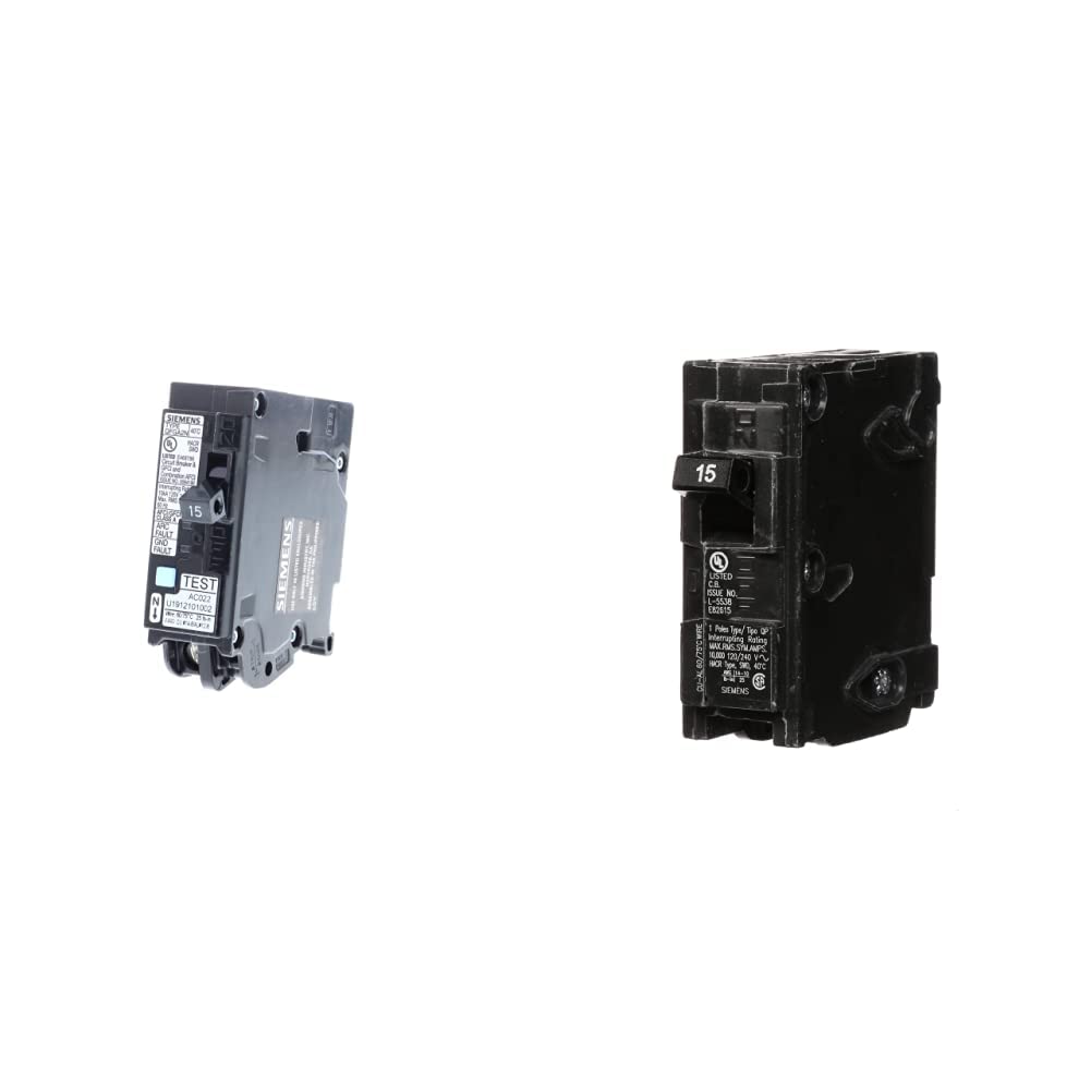 Siemens Q115DFN 15 Amp 1-Pole Dual Function (CAFCI/GFCI) Plug-On ...