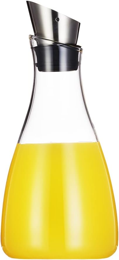 Amazon.com: Purefold 40 Ounce Glass Carafe with Drip-Free Stainless ...