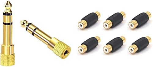 Amazon.com: VCE Bundle: 6 RCA Female to Female Couplers, Gold Plated, for Aux, Guitar, Speaker ...