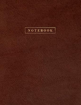 Notebook: Textured Leather Style Softcover Executive Notebook with Gold ...