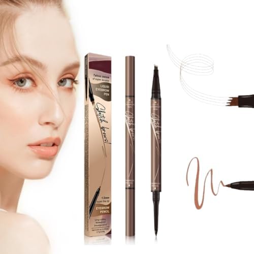 Amazon.com : 2024 New 2-in-1 Eyebrow Pencil with Gel,Waterproof Magic ...